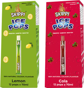 Skippi Ice Pops Cola and Lemon Flavour Pack of 12+12 Price in India ...