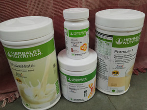 HERBALIFE VANILA, PP-200 G,AFRESH ELAICHI-50 G,SHAKEMATE Flavored Milk ...
