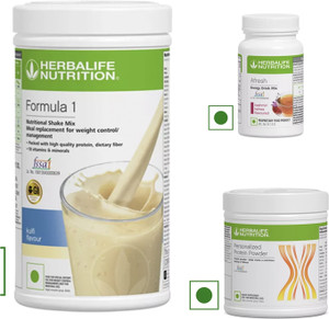 HERBALIFE F 1 KULFI SHAKE AND KASMIRI KAHWA AFRESH WITH PROTION 200 GM ...