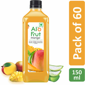 ALOFRUT Mango Juice with Aloevera Chunks 150ml | Ready to Serve Fruit ...