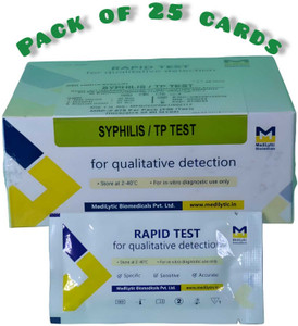 MediLytic Biomedicals Syphilis/TP Test (VDRL) Pack Of 25 Cards Antibody ...