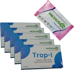 MICROSIDD Trop-I Heart Attack Test Pack of 5 Antigen Self Test Kit ...