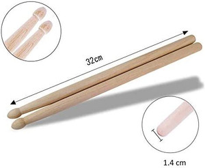 Mayur Musical Side Drum Dhol Sticks Set Pack of 2 Acoustic 2 Drum Kit ...