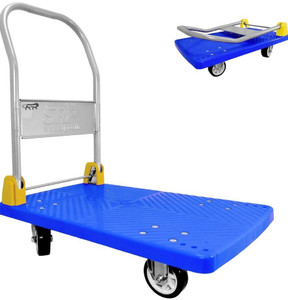 Habeeb Heavy Duty Fibre Foldable blue CART Trolley 150kg capacity ...