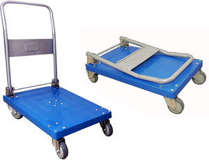 Aarvik Portable Foldable Multi-functional Platform Trolley with Break ...