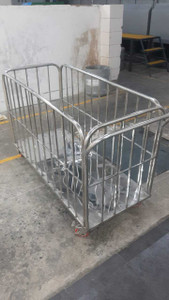 sti S.S Grill Cage Trolley,L-100XW-61XH-80cm,With 4" PU Wheel,Loading ...
