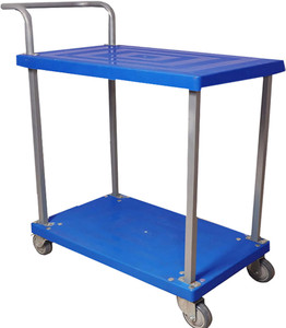 Aarvik MOVING TWO SHELF PLASTIC PLATFORM TROLLEY( FOLDABLE FOR EASY ...