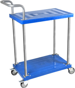 Aarvik TWO LAYER PLASTIC PLATFORM TROLLEY FOR MULTIPURPOSE( FOLDABLE ...