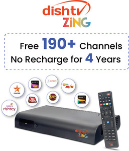 Dish TV Zing HD Set Top Box | Super FTA Free to Air | 190+ Channels ...