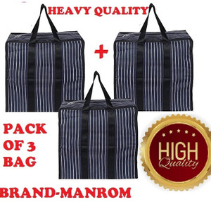 MANROM (Expandable) Reusable Canvas Shopper Bag with Strong Handles Zip ...