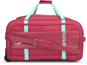 SKYBAGS Cult Polyester 62 cm Large Size | Stylish Duffel Trolley with ...