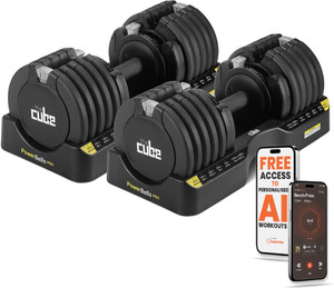 The Cube Adjustable Powerbells Pro (10-55Lbs) (4.50-25Kg) | With Pick ...