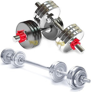 Dee Fit 2.5Kgx4 5Kgx2 Steel Set With Connector, Home Gym Set Combo ...