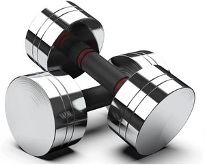 EXTREME FIT 2.5kgx2 Piece Steel Dumbbell Chrome Weights with Foam ...