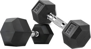 FITRXX HEXA |STEEL IRON RUBBER COATED | FULL BODY WORKOUT (Set of 2 ...