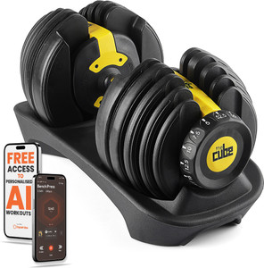 The Cube Adjustable Iron Dumbbells 2.5 Kg-24 Kg For Strength Training ...