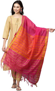 Vedic Prime creations Poly Chanderi Striped Women Dupatta - Buy Vedic ...