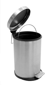 OPR Stainless Steel Pedal Steel Dustbin With Lid And Plastic Bucket (12 ...