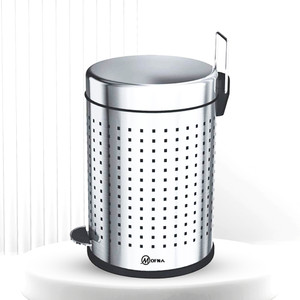 Mofna Perforated Pedal Dustbin With Inner Plastic Bucket, 7 L (8x12 ...