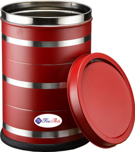 FineArts Flax stainless steel red swing dustbin large size (10"x14")12L ...