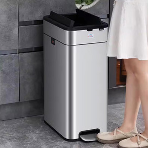 Heart Home 20L Stainless Steel Step-On Pedal Dustbin with Inner Bucket ...