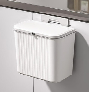 HOUSE OF QUIRK Hanging Kitchen Trash Can With Lid, Double-Sided Open ...