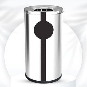Mofna Ash Can Dustbin (80L, 14"x28" Inch, Silver) – Large Steel Garbage ...