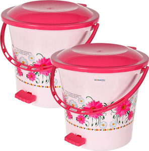 HOMESTIC by Kuber Industries Plastic Flora Pedal Dustbin for Kitchen ...