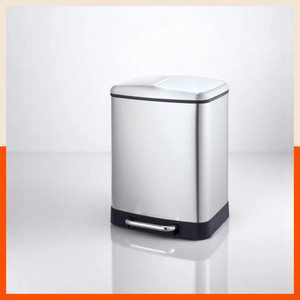Bathla Stainless Steel 12L + 12L Dual Compartment Pedal Dustbin with ...