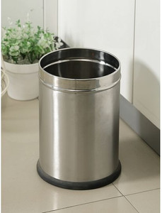 krishna steel Steel Plain Dustbin for Home, Office, Bathroom & Kitchen ...