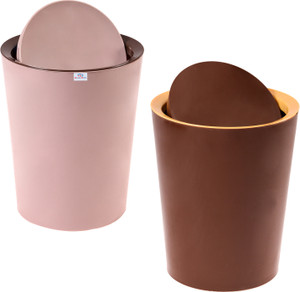 Heart Home Plastic Swinging Lid Dustbin for Room|Office|6 Litre|Pack of ...