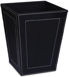 DreiMaster Vintage Leather Black Dustbin For Table Stationery & Waste ...