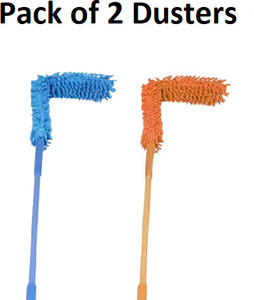 QinPin Microfiber Duster for Home Cleaning – Long Rod Dual Sided Fan ...