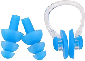 YOGAPLUS Ear and Nose Plug Blue Waterproof Silicone Ear Plug & Nose ...
