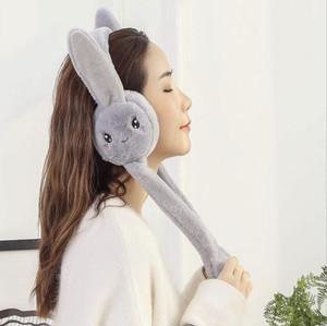 TopiBaaz Cute Rabbit Bunny Design Soft Foldable Ear Moving Earmuff for ...
