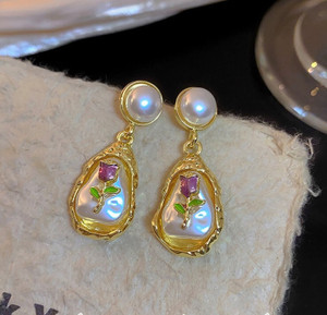 Flipkart.com - Buy BLINGEE Pearls Flower Earrings For Women Floral ...