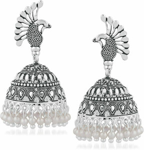 Flipkart.com - Buy hkjhj jhg Zircon Sterling Silver Jhumki Earring ...