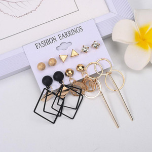 Flipkart.com - Buy TheVineGirl Combo of 6 Pair Gold Plated Stone Stud ...