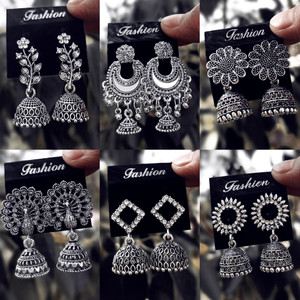Flipkart.com - Buy Janki Creation Latest Designer Jhumki Silver ...