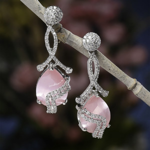 Flipkart.com - Buy ZENEME Pink & White American Diamond studded ...