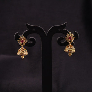Flipkart.com - Buy xael Jumar-Earing Set Citrine Brass Jhumki Earring ...