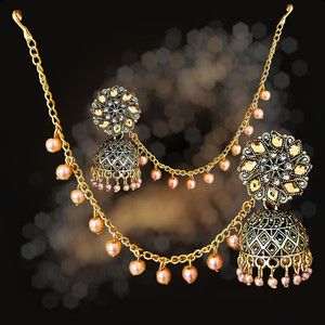 Flipkart.com - Buy Homemet Golden Jhumka Earring for Women Bahubali ...