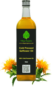Village Organica Cold Pressed Safflower Oil | Kardi Oil | Edible Oil ...