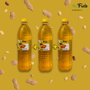 Nat fresh Combo pack of 3 100% Pure Groundnut Oil Plastic Bottle Price ...