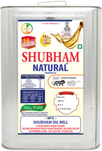 SHUBHAM NATURAL 15LTR Groundnut Oil Tin Price in India - Buy SHUBHAM ...