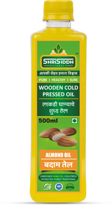ShriSiddh Natural's Almond Oil-500 ML(pack of 1)100% Virgin Wooden ...