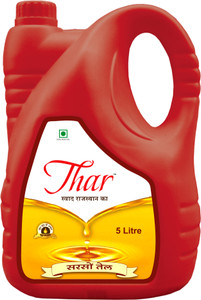 Thar THAROIL Black Mustard Filterd Oil 5Lt. Mustard Oil Plastic Bottle ...