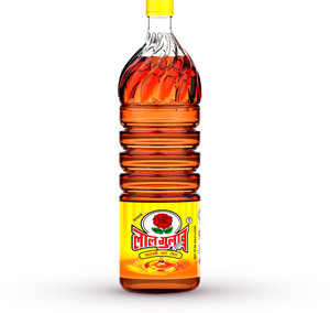lal gulab Kachi Ghani Mustard Oil, Pet Bottle, 1 Liter, PACK OF 2 ...