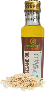 Orgayouth Certified Sesame Oil Cold Pressed Glass Bottle Sesame Oil ...