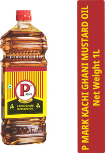 P Mark Mustard Oil P Mark Kachi Ghani Pure Mustard Oil 1L, Admark Grade ...
